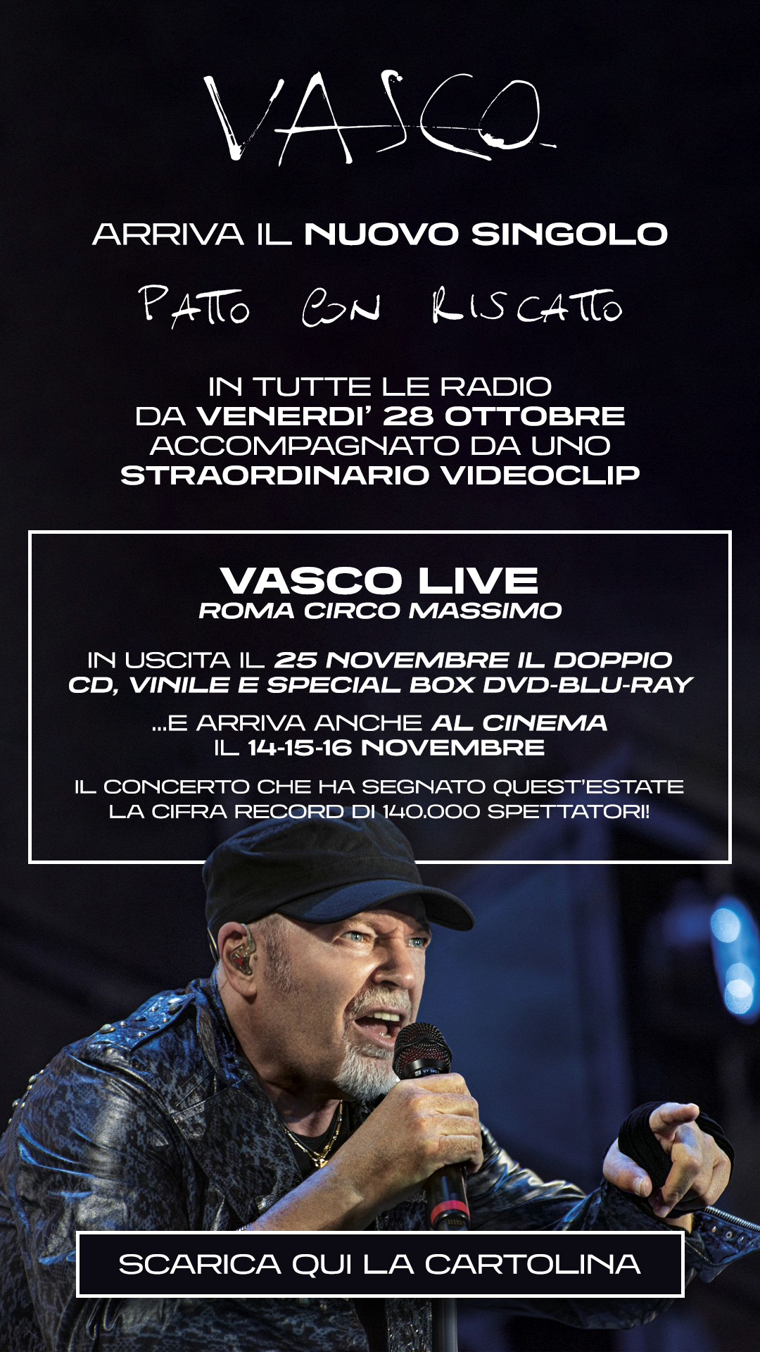 Vasco Rossi torna in radio con "Patto con riscatto" e al cinema con ...