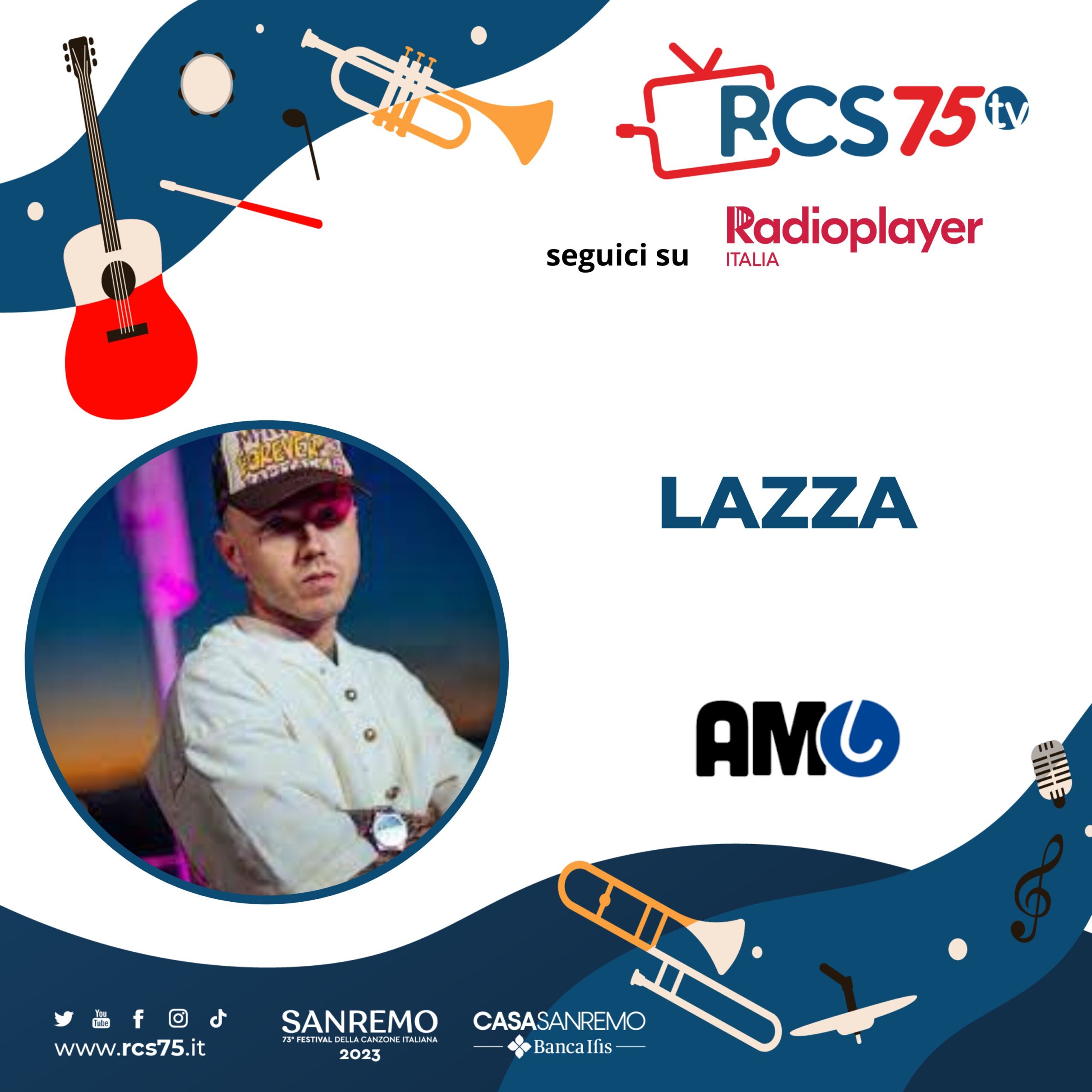 Lazza, il rapper dei record in gara a Sanremo 2023 - RCS75