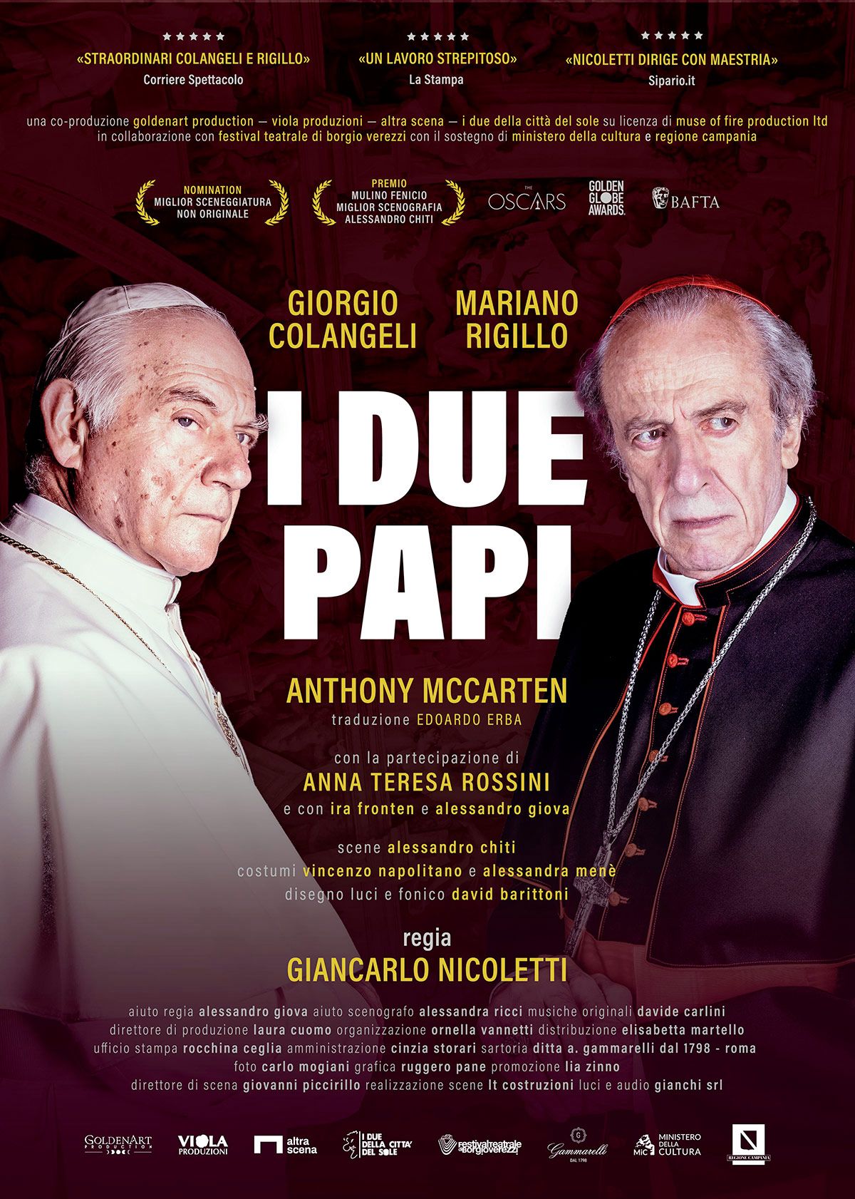 I due papi. Giorgio Colangeli e Mariano Rigillo al Giuffrè con uno ...
